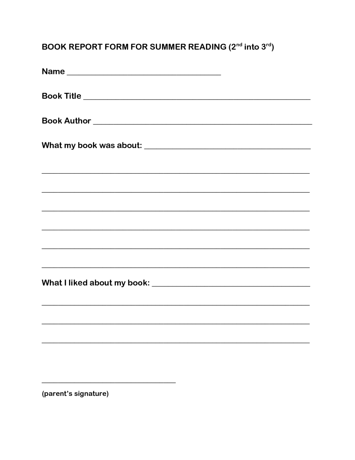 Book Report Worksheet | Printable Worksheets And Activities for 2Nd ...