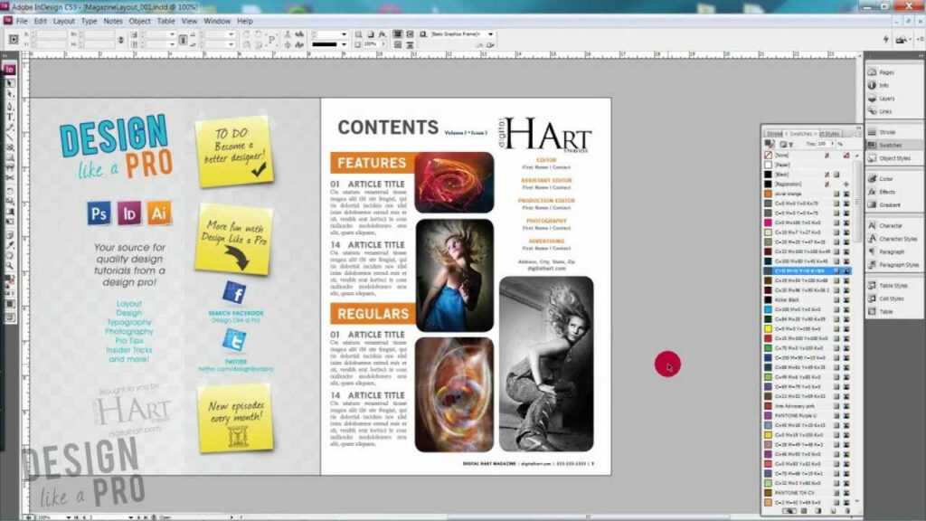 How To Design A Magazine's Table Of Contents // Magazine Design inside ...