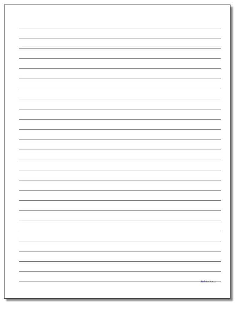 Printable Lined Paper throughout Notebook Paper Template For Word ...