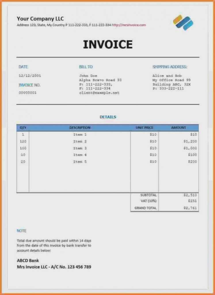 Spreadsheet Template Ideas Free Download Invoice Templates within Web ...